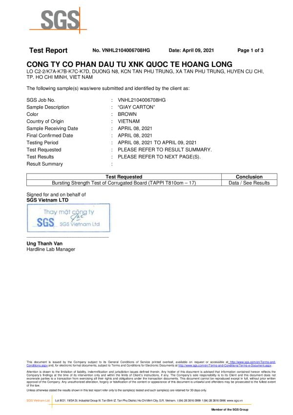 Hoàng Long - Công Ty Chuyên Sản Xuất Thùng Carton Uy Tín