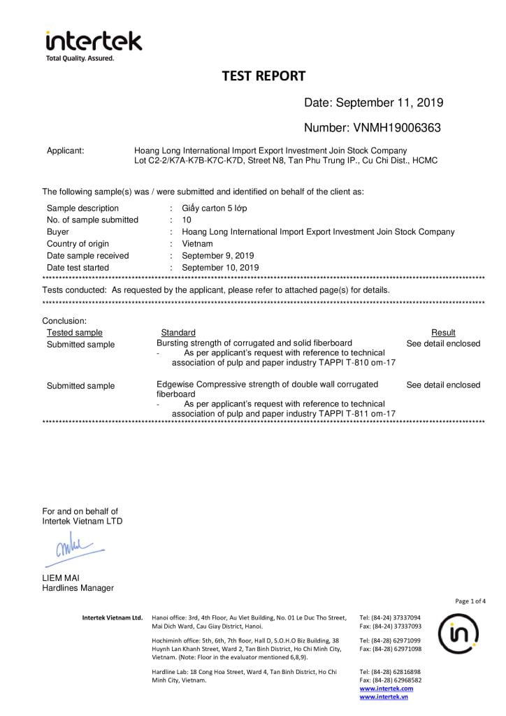 Hoàng Long - Công Ty Chuyên Sản Xuất Thùng Carton Uy Tín
