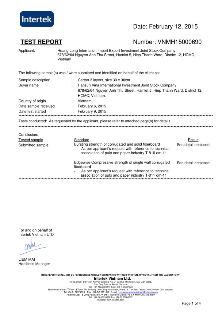 Hoàng Long - Công Ty Chuyên Sản Xuất Thùng Carton Uy Tín